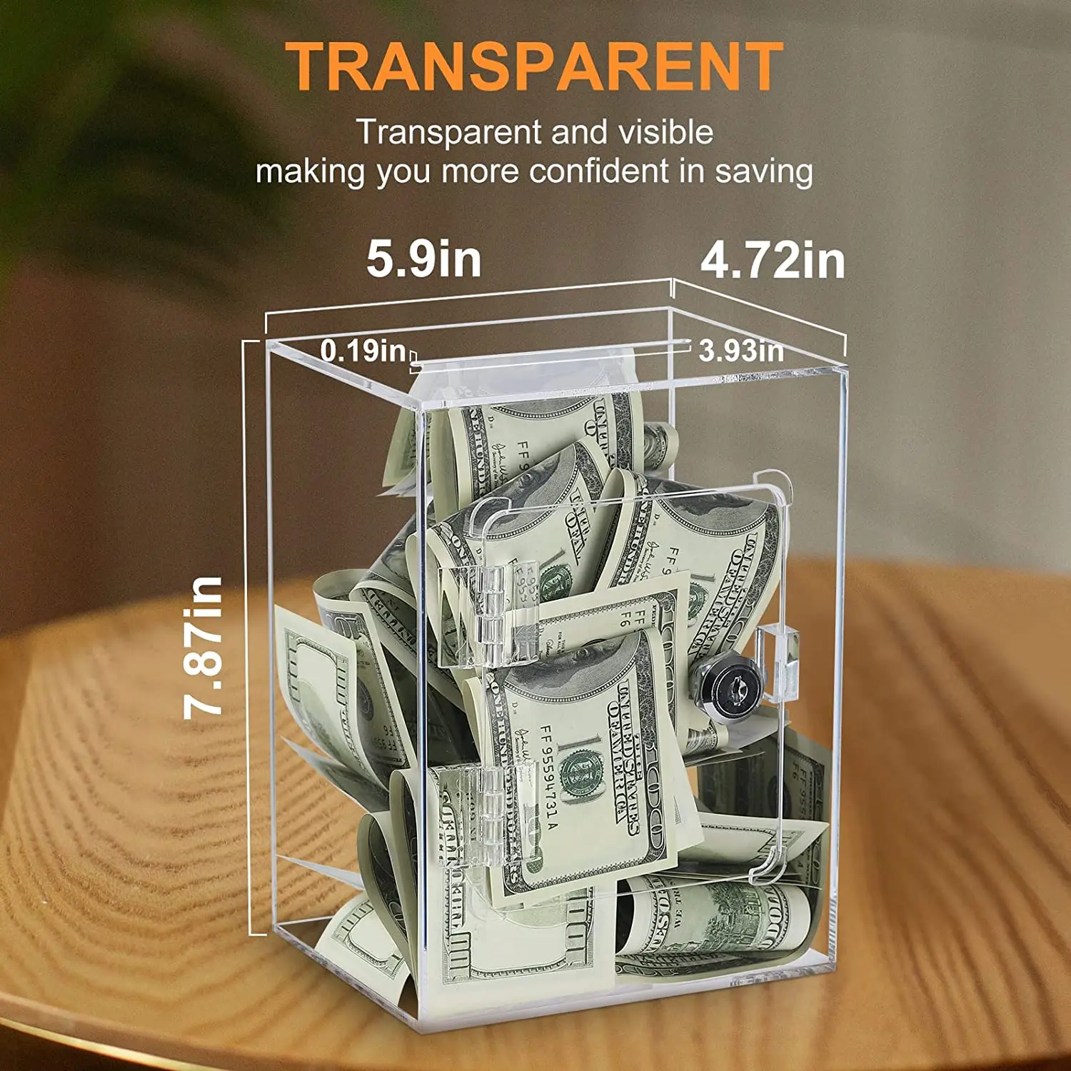 Custom Openable Piggy Banks - Clear Acrylic Savings Box