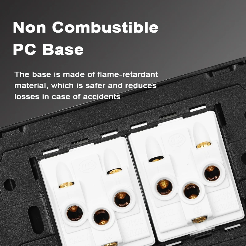 Wall Light Switches Wall Switch Socket US With Led 10A 1/2/3/4 Gang ...