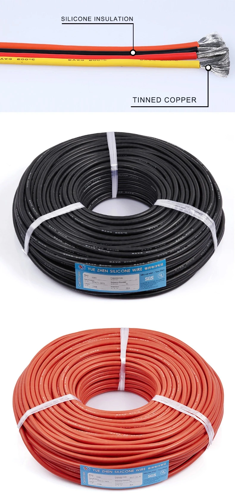 China Supplier Copper Wire Silicone 6 Awg 16mm Flexible Pvc Cable - Buy ...