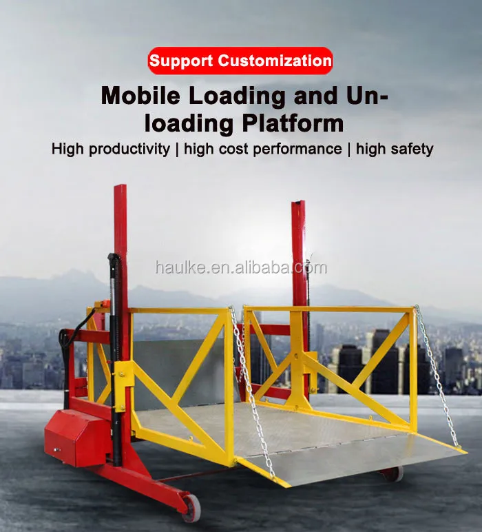 Movable Hydraulic Container Loading Ramp Dock Leveler Cargo Lift ...