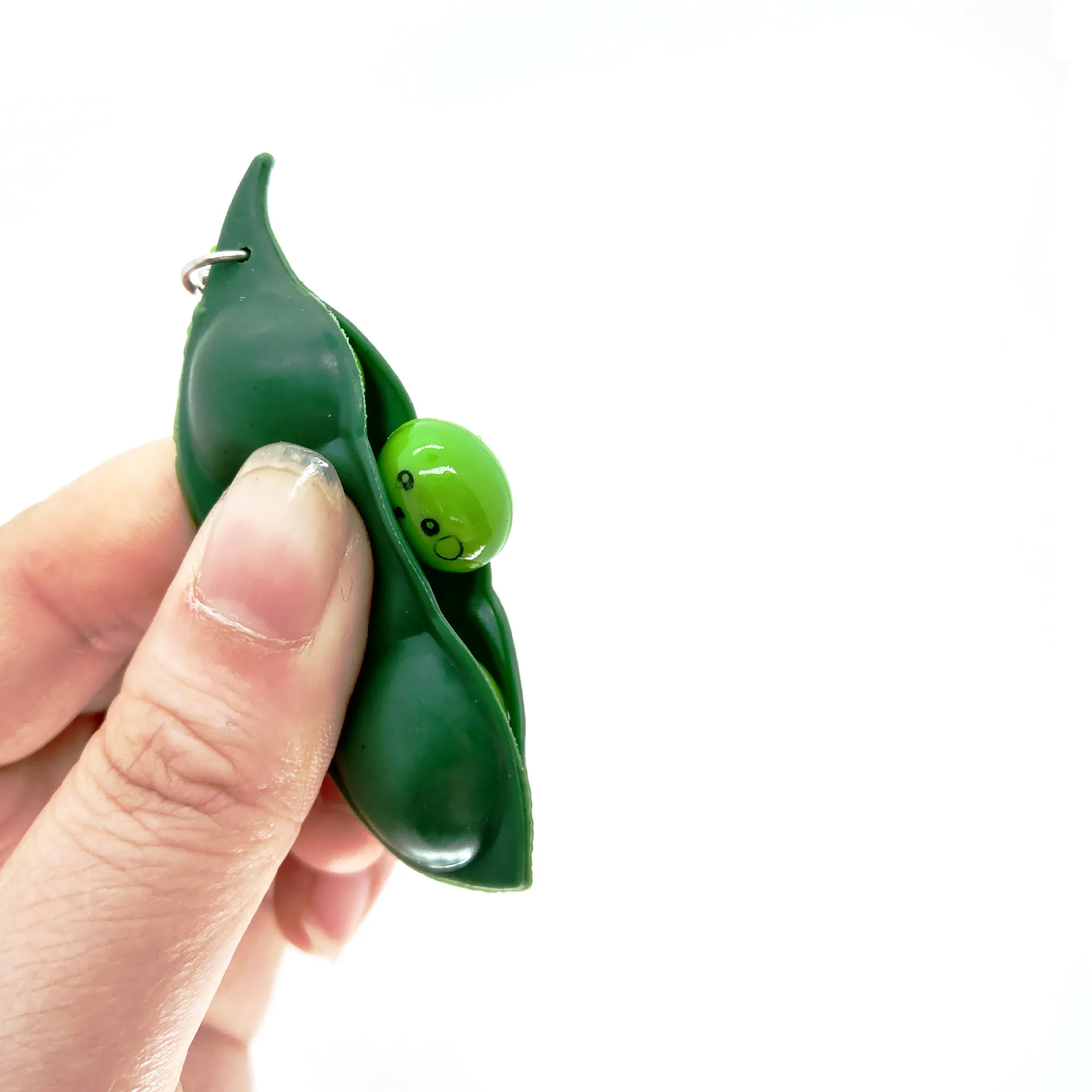 Pea Pods Squeeze Bean Fidget Toy With Expression Keyring Other Toys Pop ...