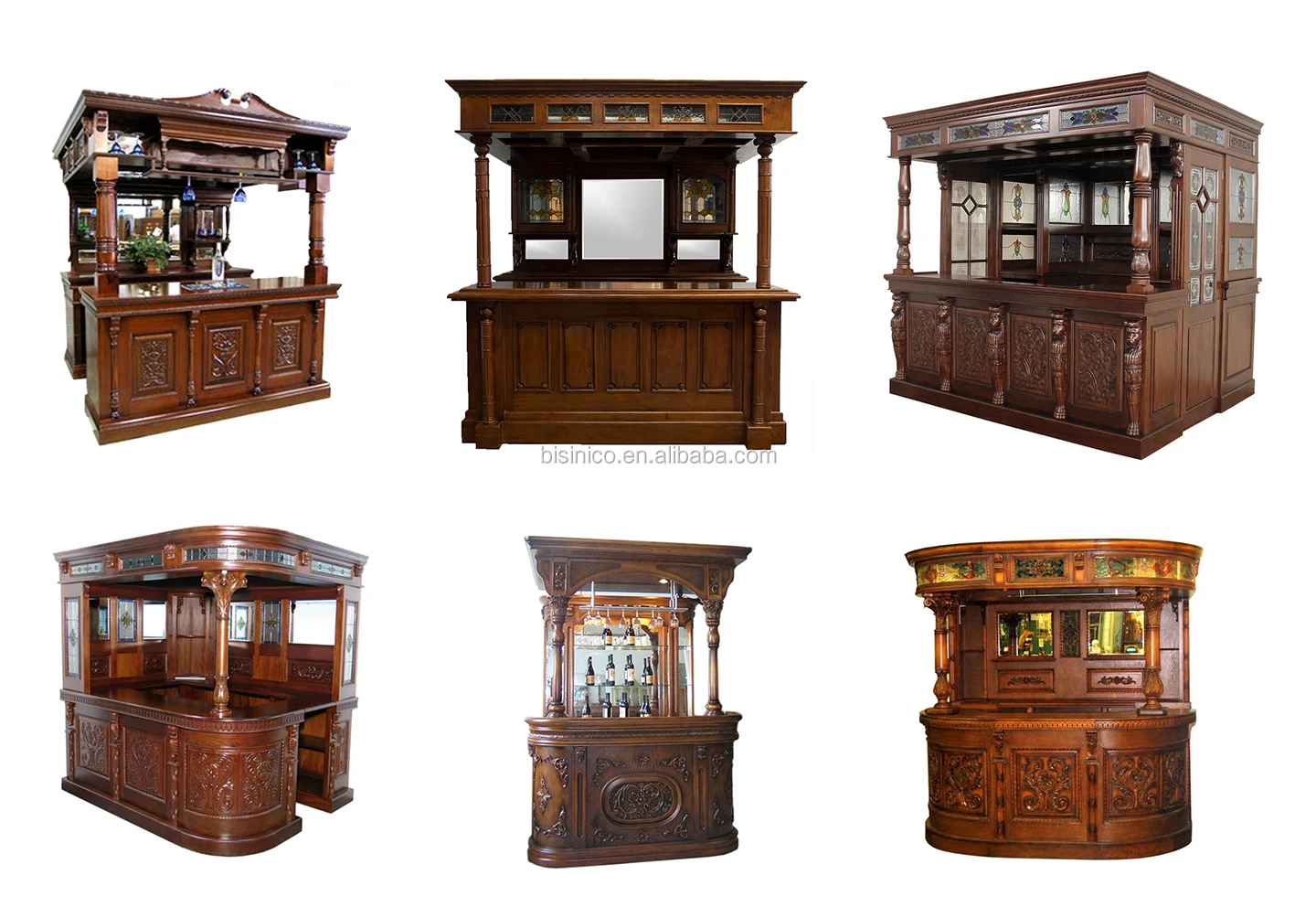 Luxury European Baroque Style Wood Carving Classic Grand Castle Bar ...