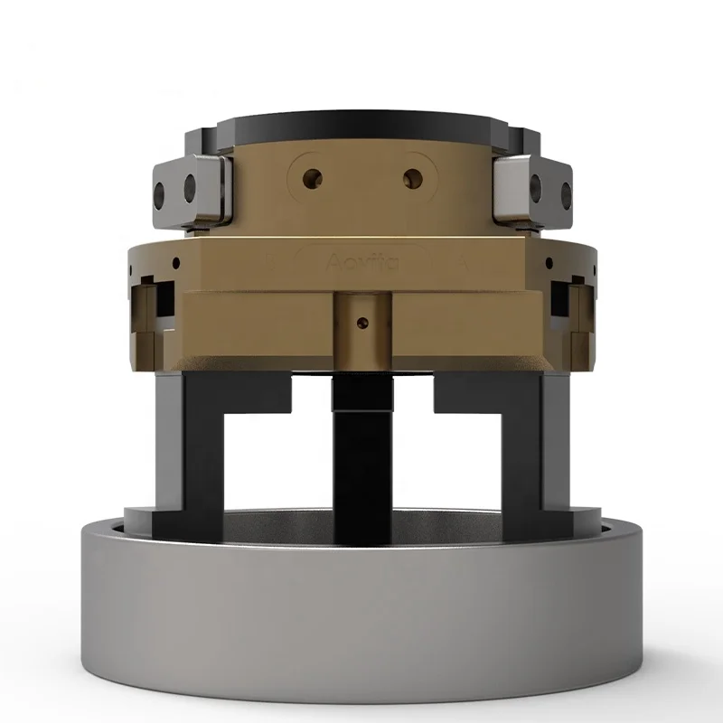 High Precision Parallel Claw Pneumatic Clamp Finger Two Pistons Low ...