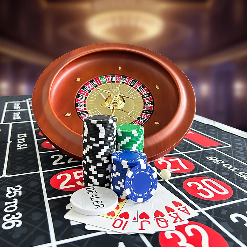 Deluxe Wooden Roulette Wheel Set - Precision & Entertainment
