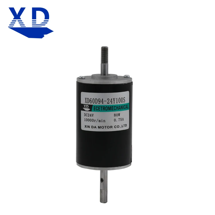 12v/24v Dc Long Shaft Motor 10000 Rpm High Speed Motor Miniature 80w ...