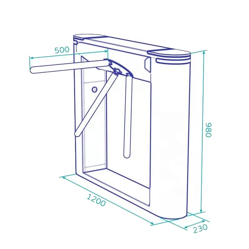 Secure and Efficient: Tripod Turnstile with Face Recognition