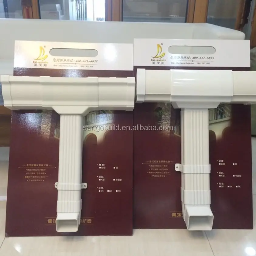 Roof Decoration Plastic Resin 3 Inch Rain Gutter & Downspout