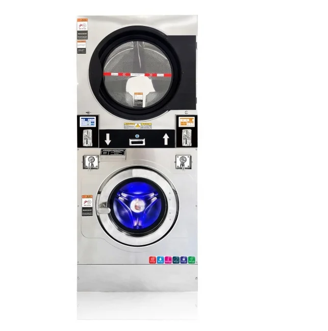 16kg Double Stack Card Operated Washer & Dryer Machine (electric Heated ...