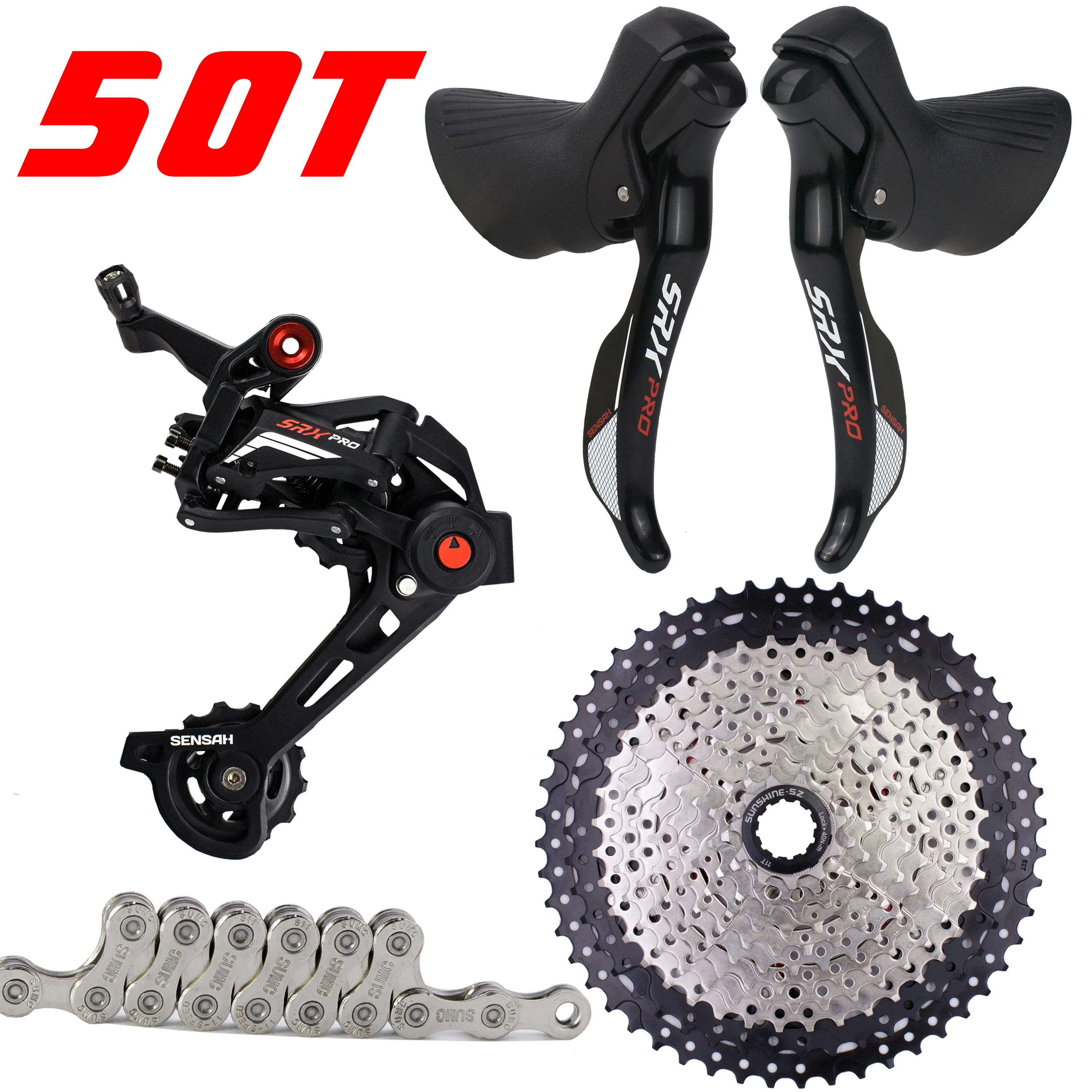 Sensah Srx Pro 1x11 Speed,11s Road Groupset R/l Shifter + Rear ...