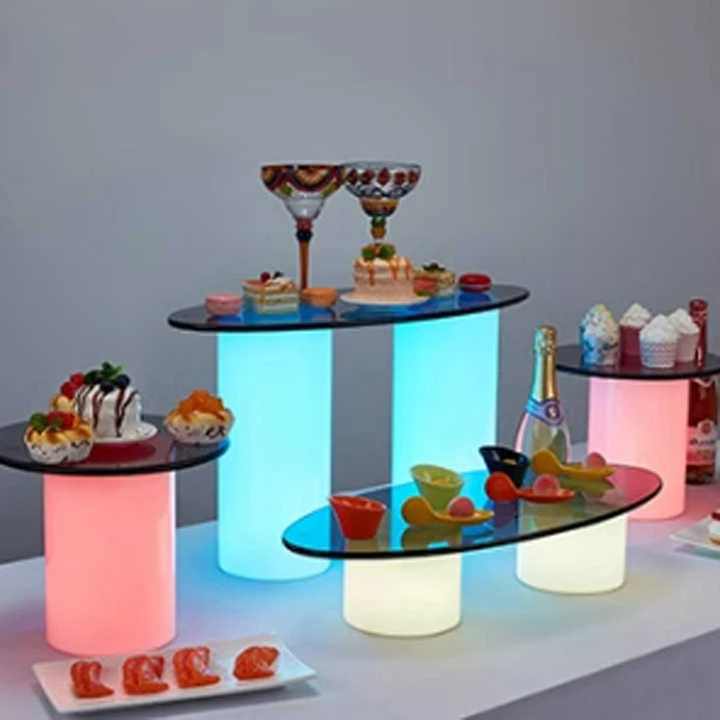 Built in LED Light Acrylic Buffet Display Stand Catering Food Display ...