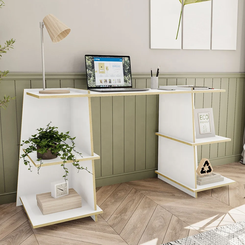 Modern Style Flora Desk/side Table White/plywood Wooden Home Furniture ...