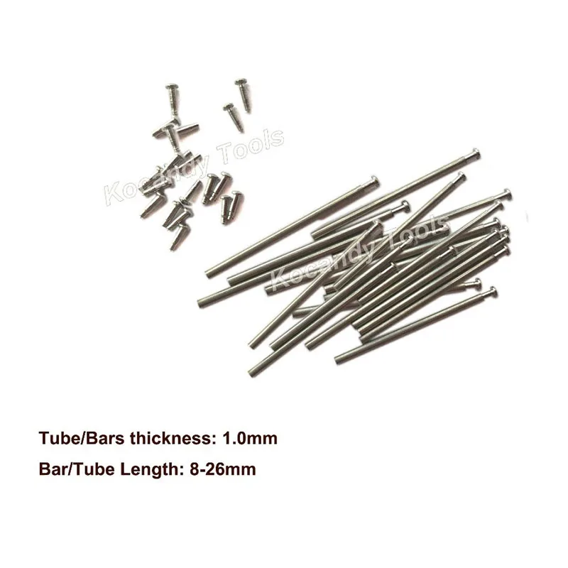 Tube Friction Pin Pressure Bars Pins & Rivet Ends For Watch Band Clasp ...