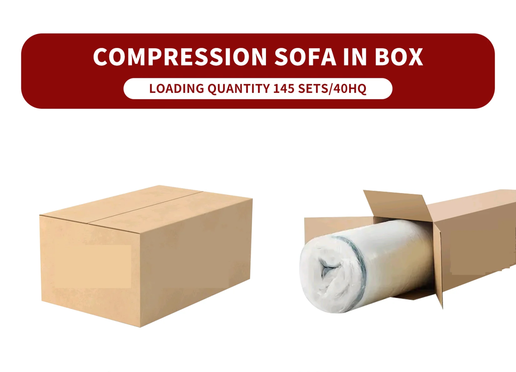 2025 New Packaging Full Foam Compressed Sofa for Living Room