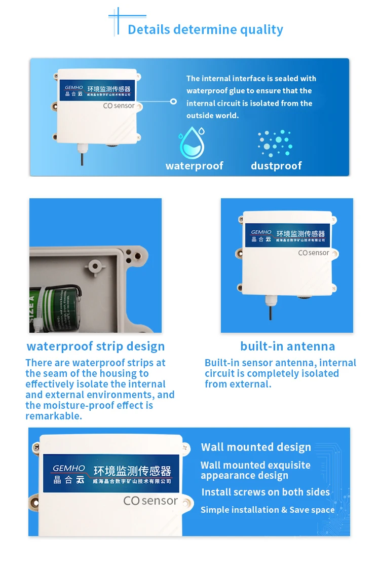 Professional Grade RS485 CO Concentration Monitoring Transmitters Gas ...