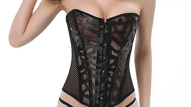 Sexy Women Steampunk Burlesque Gothic Steel Boned Hollow Out Bustier