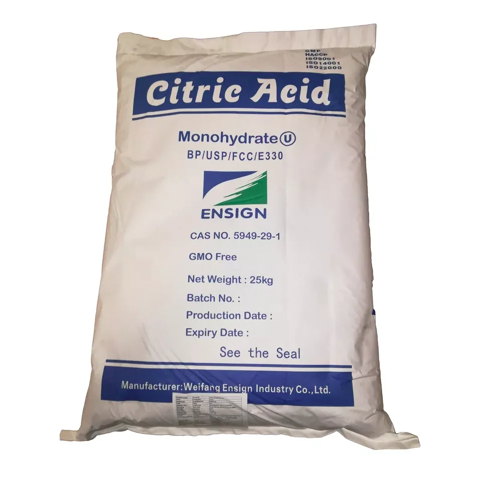 Citric Acid Anhydrous And Monohydrate 25kg Package Cas 77-92-9 Food ...