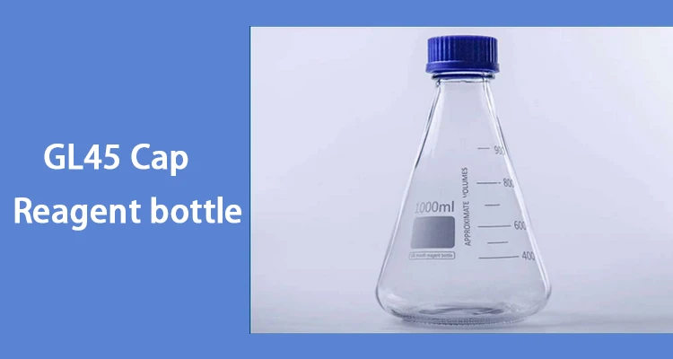 100% Factory Price Blue Gl45 Reagent Bottle Solid Plastic Cap ...