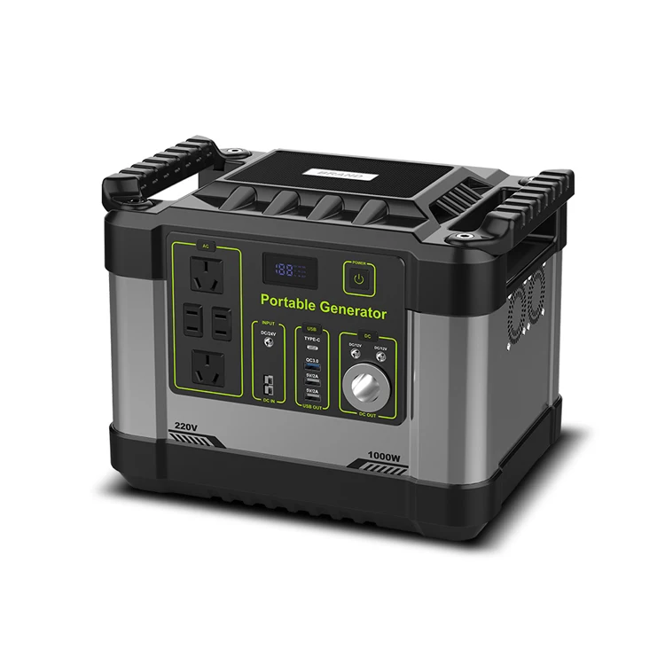 Large Capacity Lithium Power Station 1000w Solar Generator 220v ...