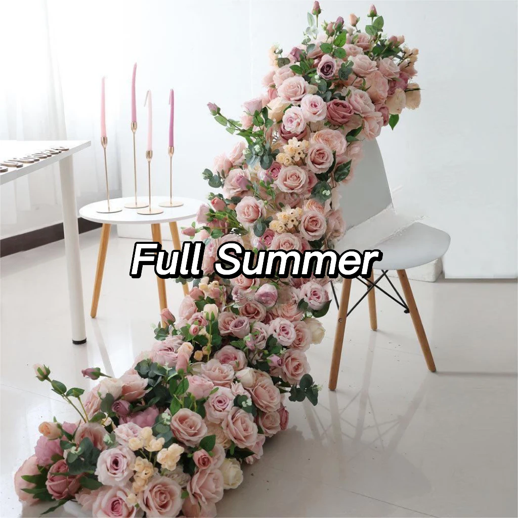 Pink Artificial Flower Runners Wedding Decor Wedding Props Pink ...