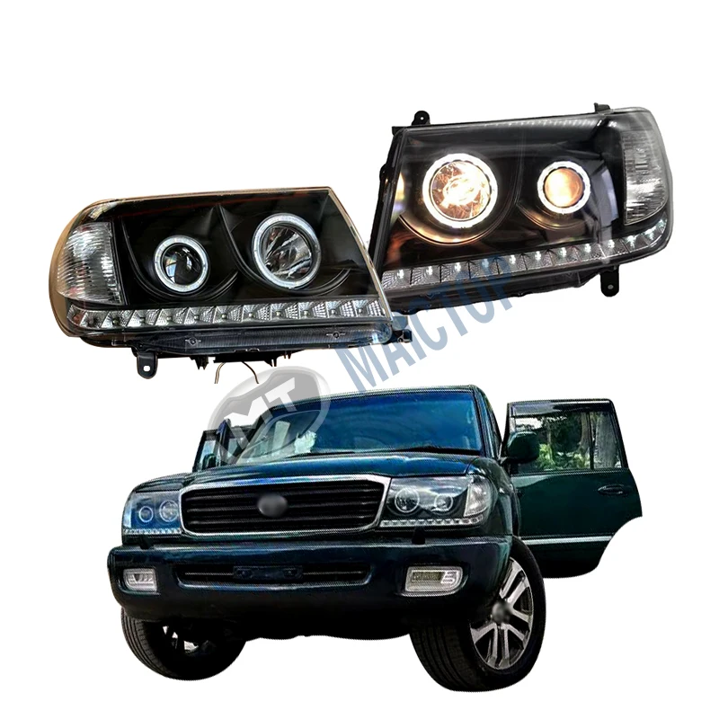 Maictop Car Accessories - LED Headlights for Land Cruiser 100