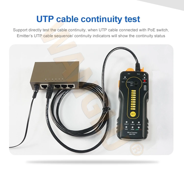 Wanglu Portable Cable Tracer Ct-66 Wire Tracer Finder Rj45 Bnc Poe ...