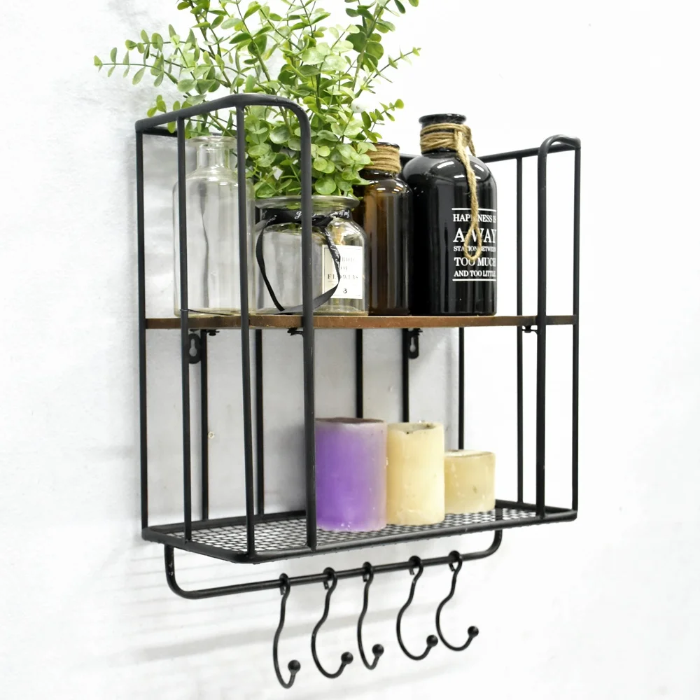 Metal Wire Wall Mount Shower Rack Bathroom Accessories Organizer ...