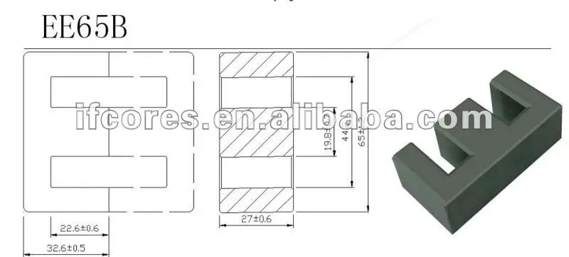 Ferrite Core Ee65 - Buy Ferrite Core,Large Ferrite Core,Magnet Core ...