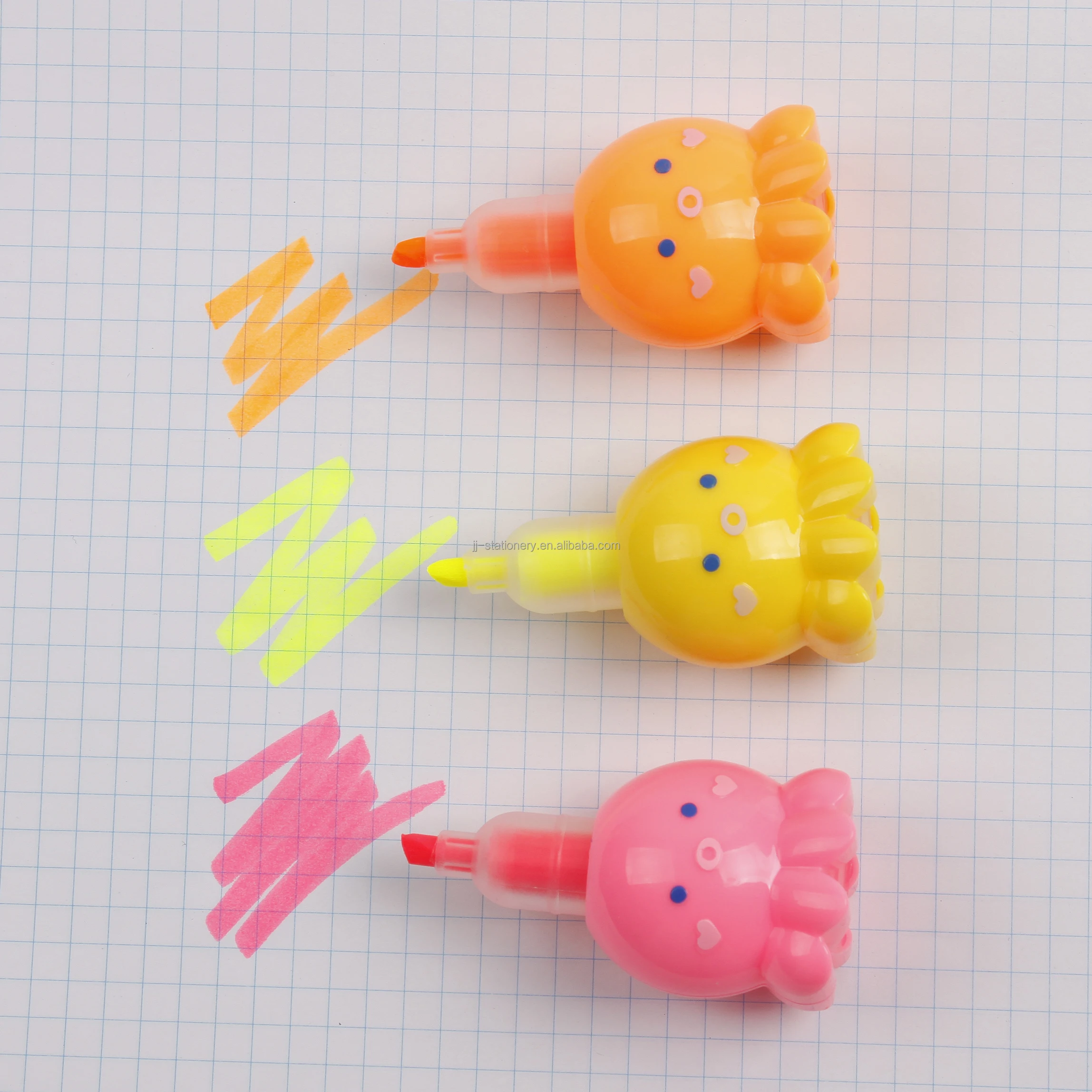 H-tone Stackable Highlighter Cute Animal Shape Cute Mini Highlighter ...