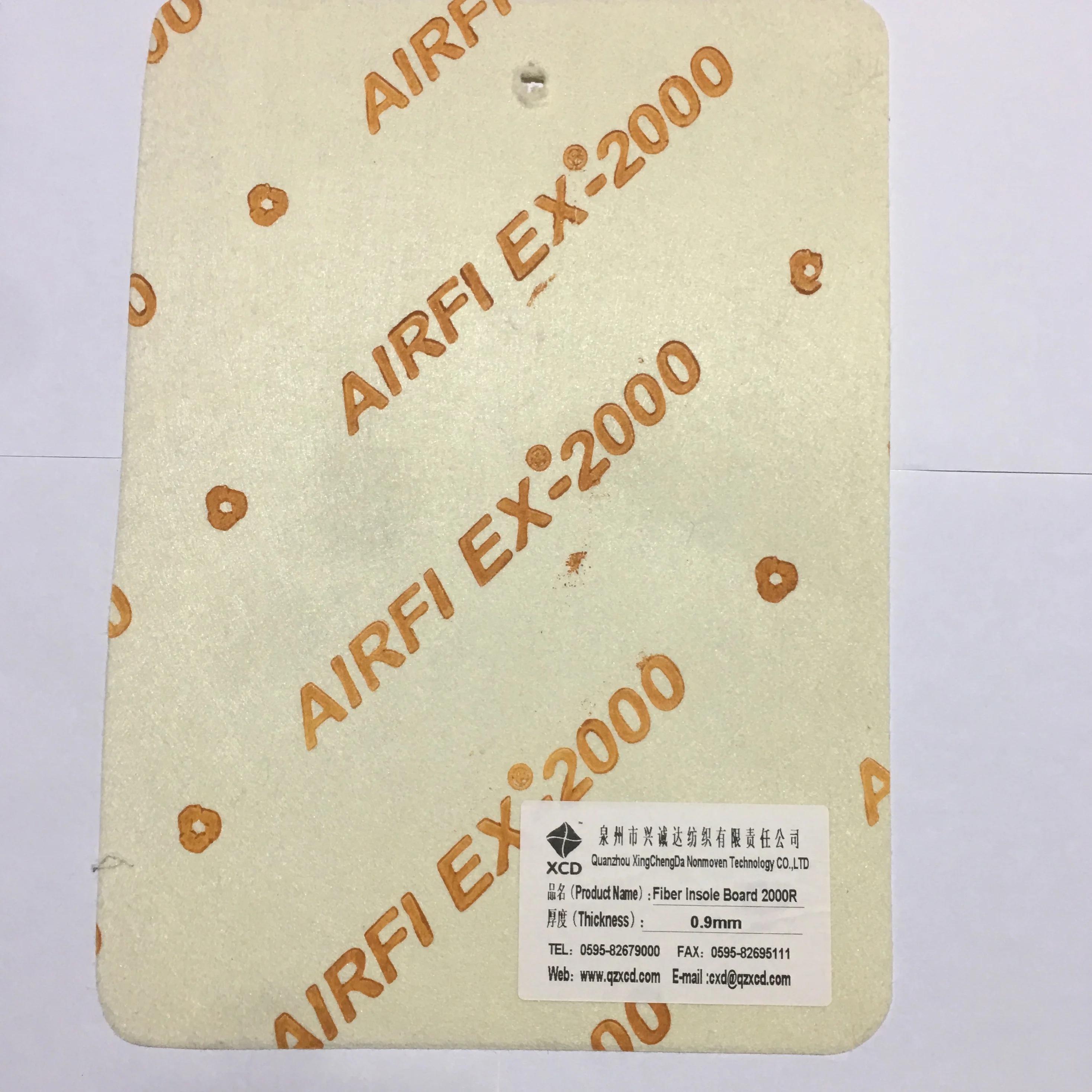 Non Woven Fiber Insole Board With Eva For Shoes Insole Materials Texon ...