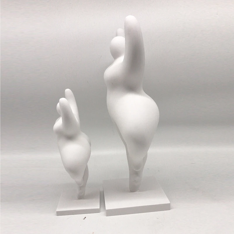 DIY Color Family Gifts - Resin Pure White Art Figurines