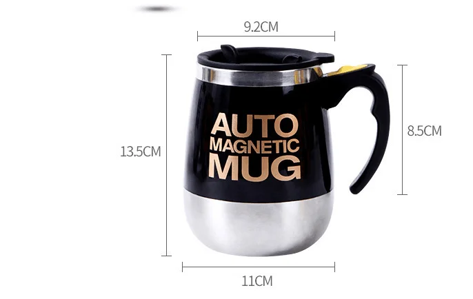 450ml Stirring Coffee Cup Stainless Steel Electric Magnetic Rotating ...