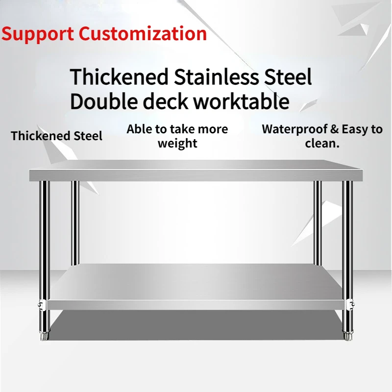 Stainless Steel Work Bench Table Sorting Table With Backsplash Under ...