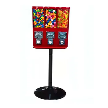 Triple Head Bulk Candy Vending Machines Triple Gumball Vending Machine ...