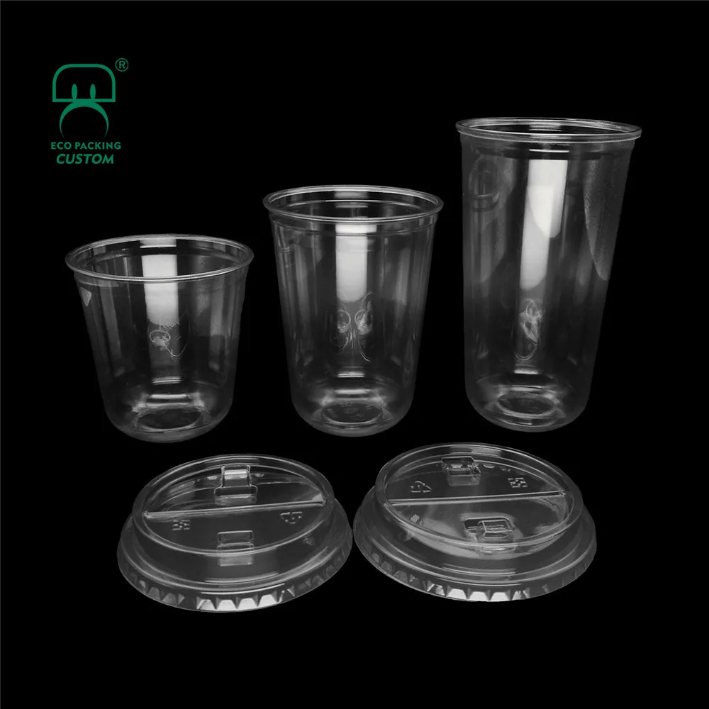 24oz 700ml Custom Printing Glass Round Bottom Disposable Plastic Cup ...
