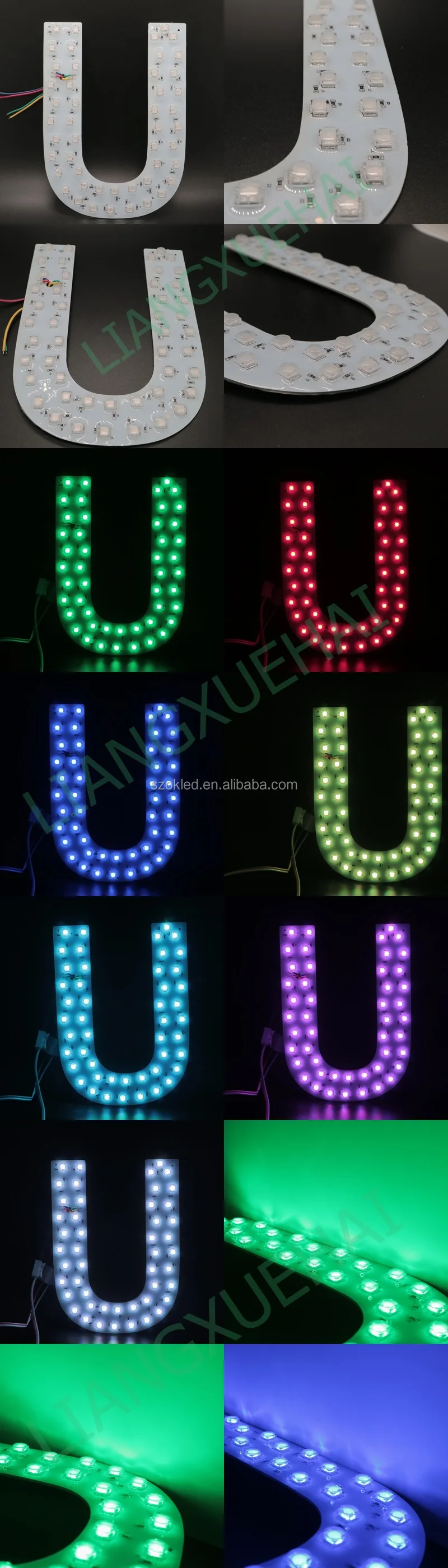 Waterproof Rgb Pcb Capital Letters Smd 5050 Dc 12v Ip65 Epoxy Outdoor ...