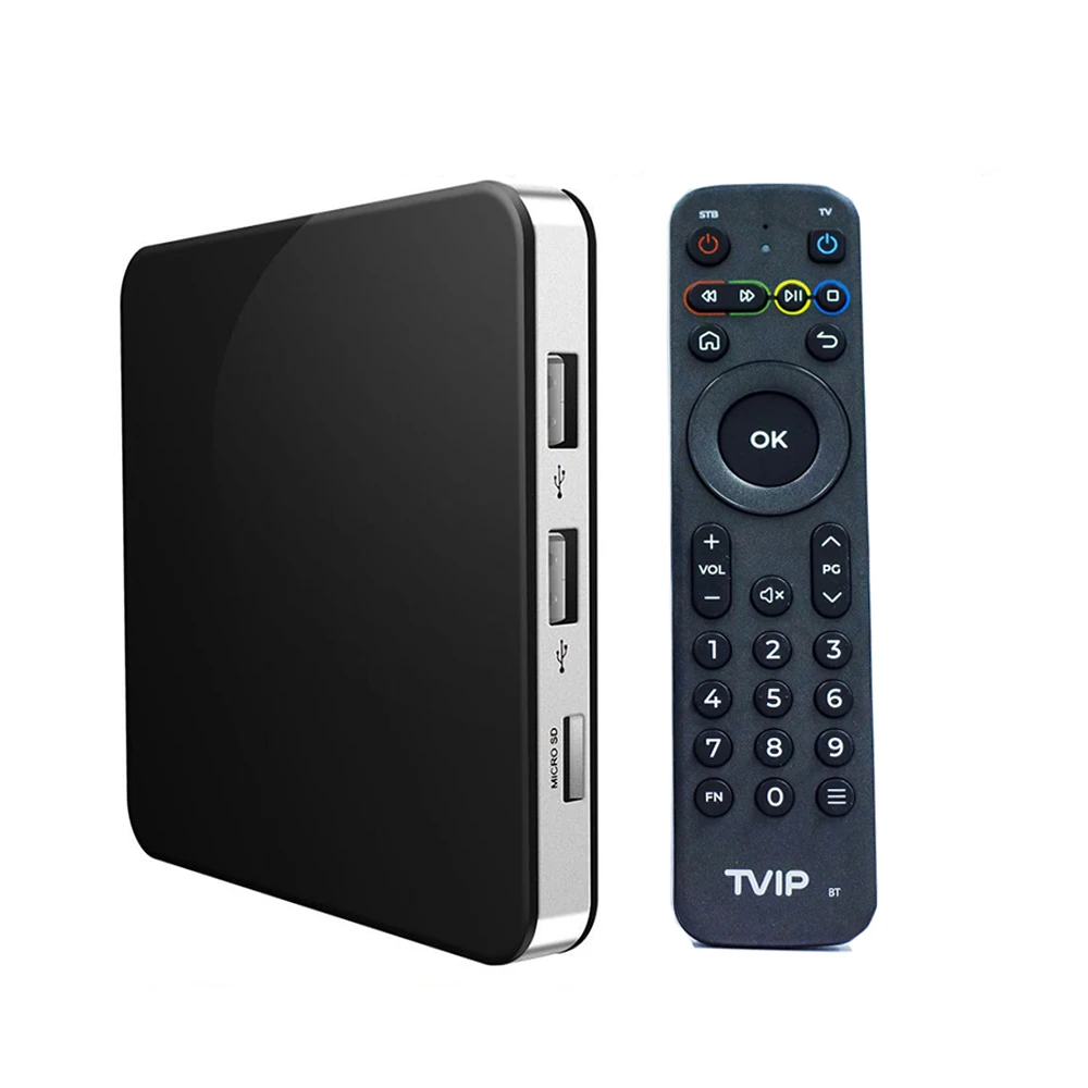 TVIP 605 4K with BT Remote Controller Dual Wifi IPTV 4K HEVC HD Tvip605 ...