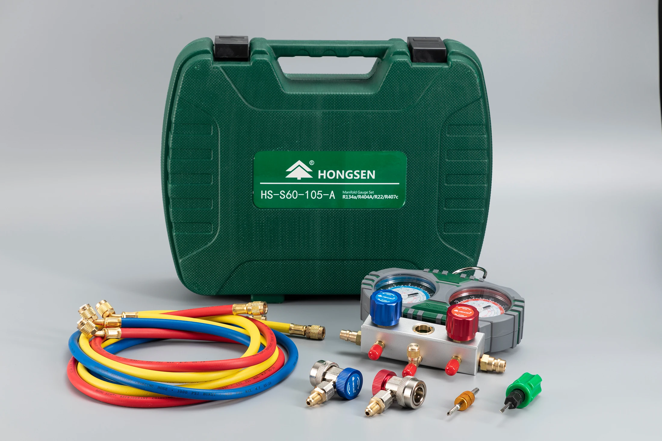 Hongsen Hs-s60 Manifold Pressure Gauge Set Equipped With Liquid ...