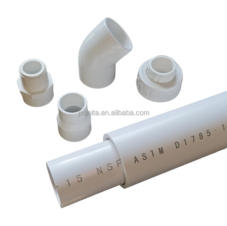2 Inch White PVC High Pressure UPVC Drainage Conduit Flexible SCH40 ...