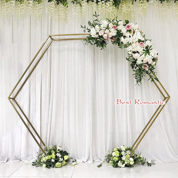 Metal Diamond Wedding Arch - Romantic Seaside Style Decor
