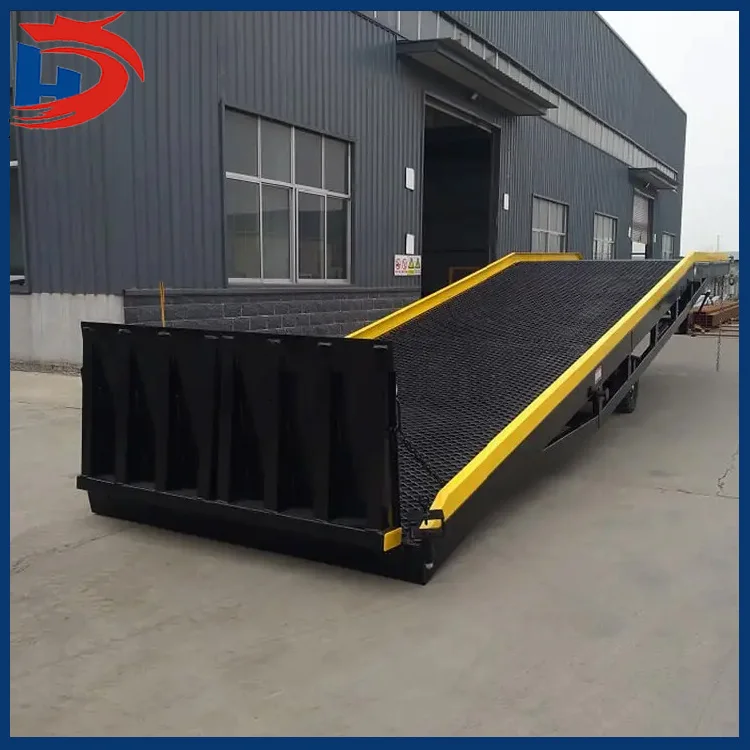 Shipping Container Loading Ramp Telescopic Dock Leveler Heavy 25 Ton ...