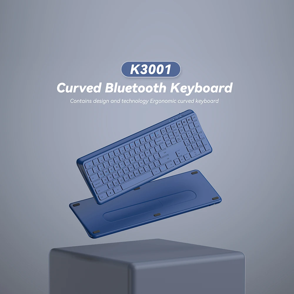 Clavier bluetooth Sans Fil Teclado Inalambrico Ergonomic Muti-Paired ...