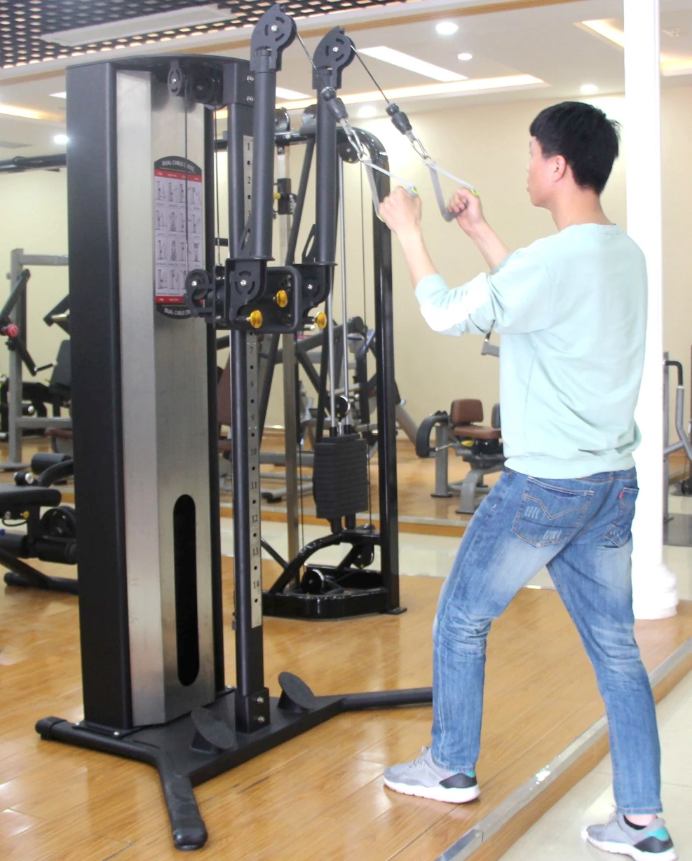 Compact Cable Crossover Commercial Gym Equipment Multi Functional ...