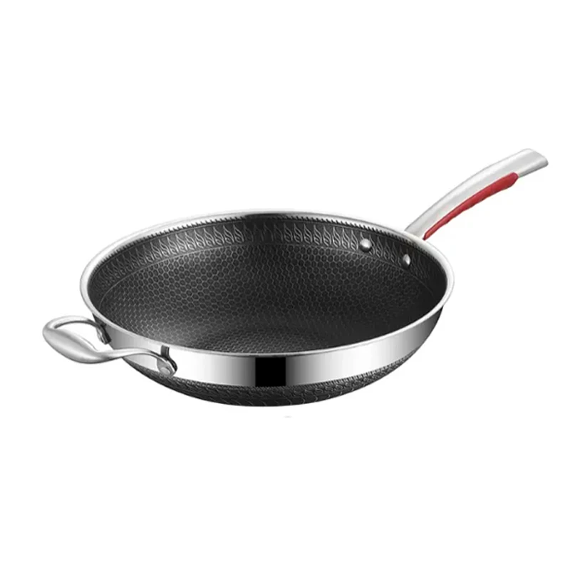 Honeycomb Pan Stainless Steel 304 Frying Pan 32cm Cookware Pans ...
