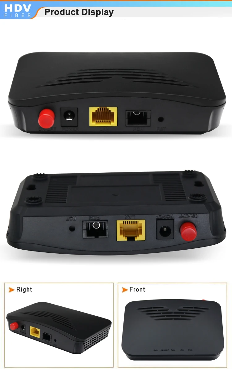 Ftth Single Port Modem Fiber Optical Device Gpon Epon Onu Triple Play ...