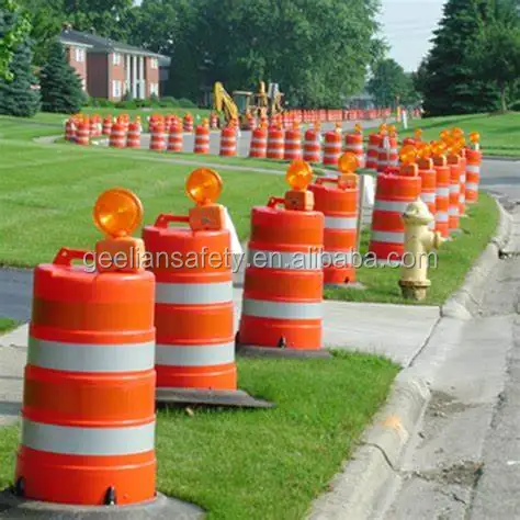 Traffic Drum Road Construction Barrels: Drum Shape Barricade
