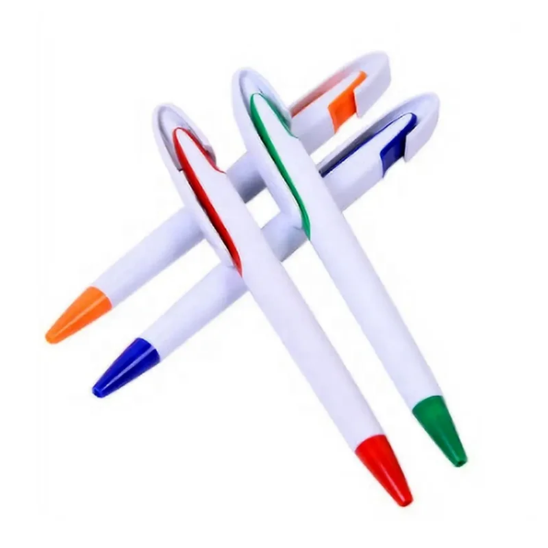 Customizable Plastic Ink Ballpoint Pen Logo Blue Durable For Education ...