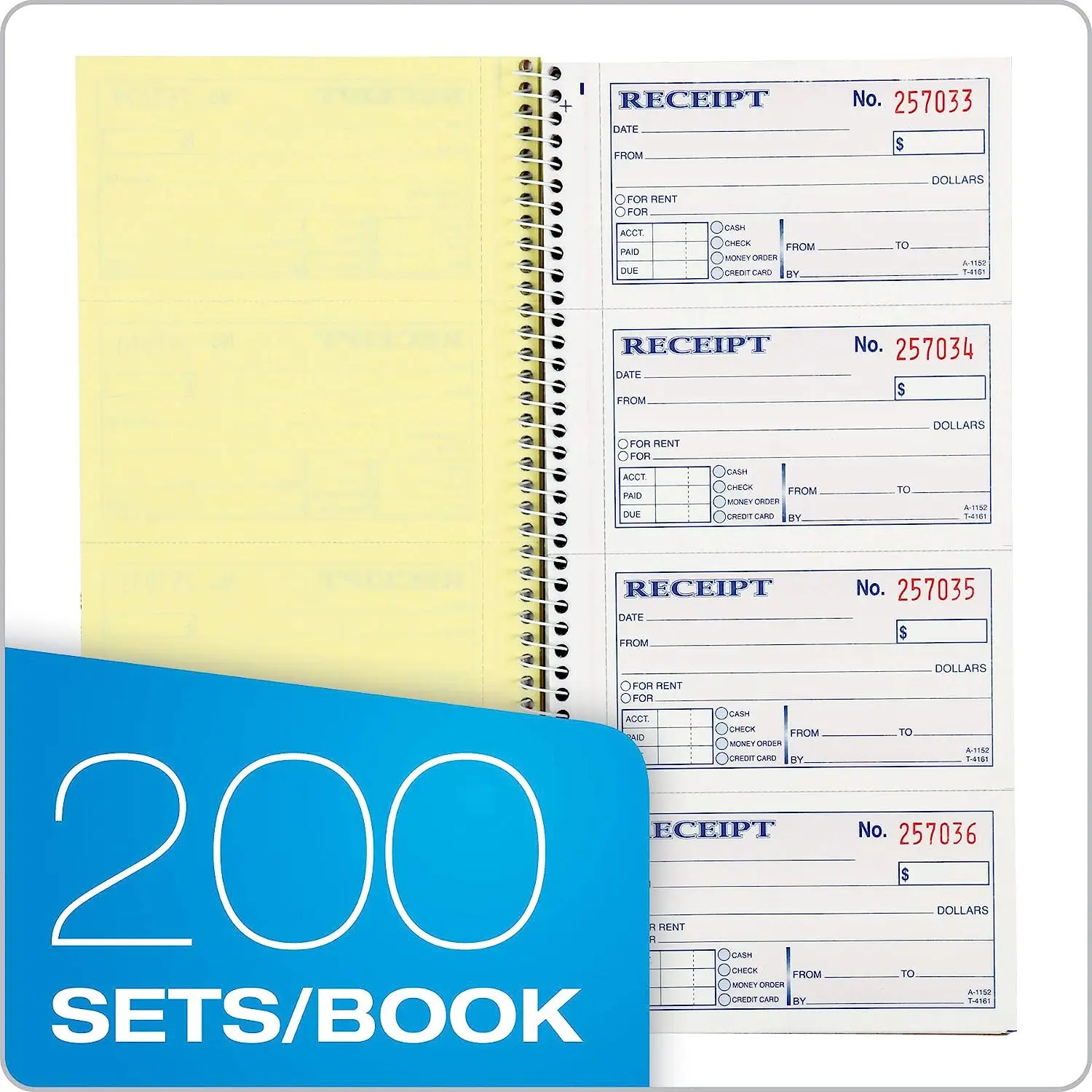 Custom Duplicate/triplicate Carbonless Receipt Invoice Book Oem Offset ...