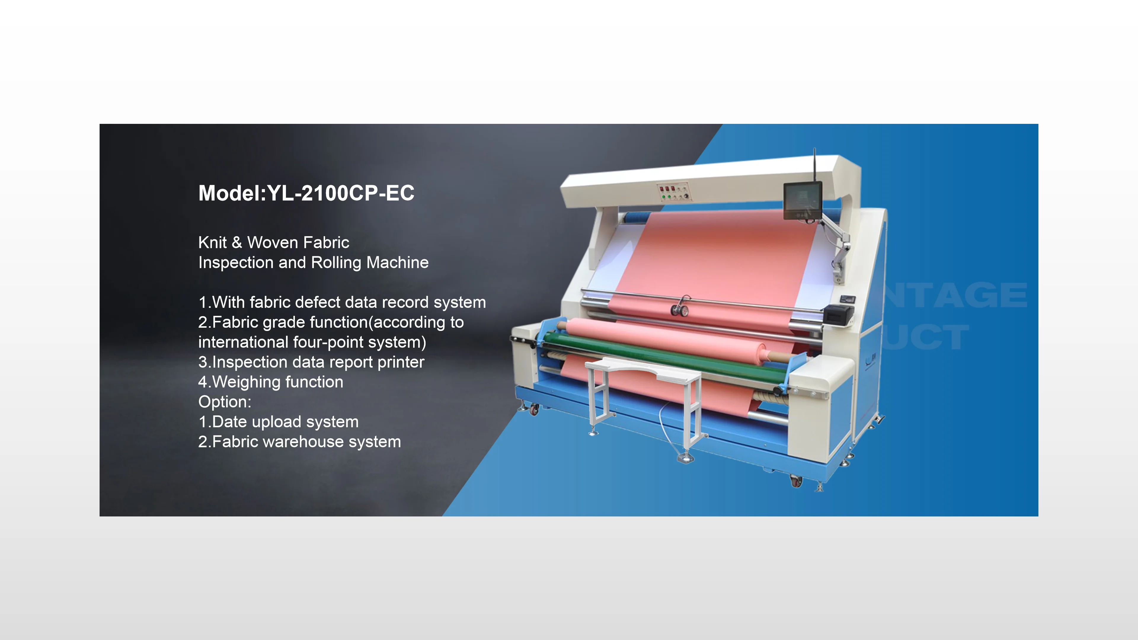 Digital Semi Automatic Fabric Inspection Machine With Printer And ...