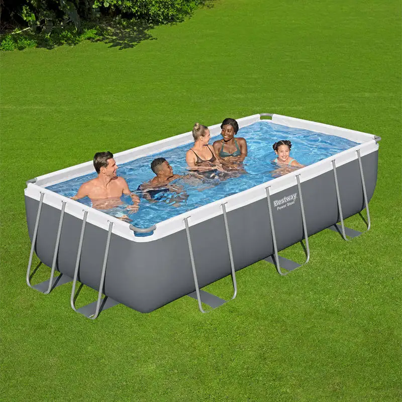 Bestway 56456 13'6" X 48" Steel Frame Above Ground Pool Set with Filter ...