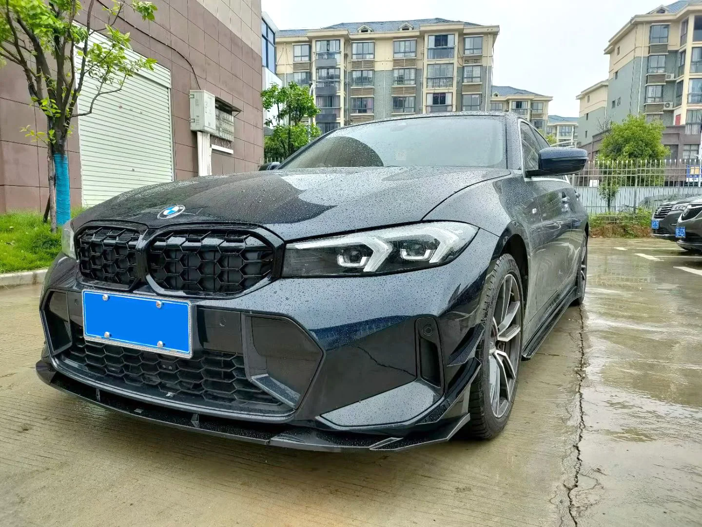 VTEN Style Body Kit Front Lip Side Skirt with LED Light Rear Bumper Lip ...